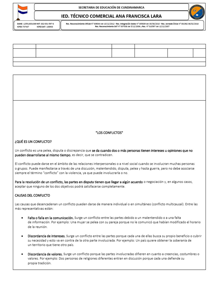 Guia Etica - Decimo Segund0 N1 | PDF | Mediación | Conflicto (proceso)