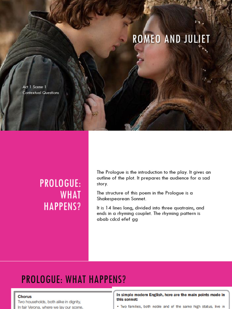 ROMEO and JULIET Contextual Questions Act 1scene Prologue-1 (1) - 1 ...