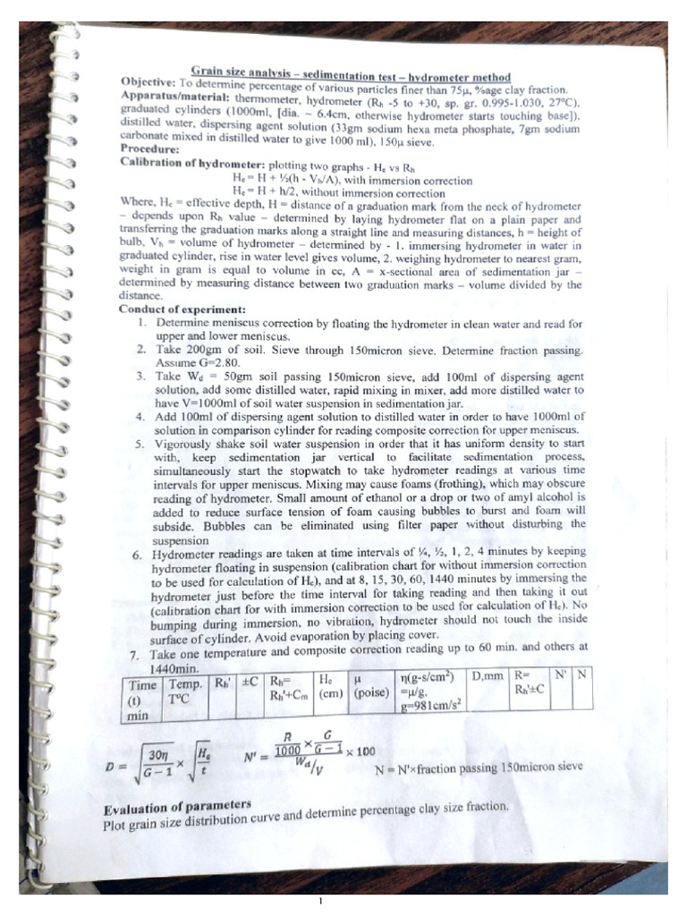 Geotech Practical | PDF