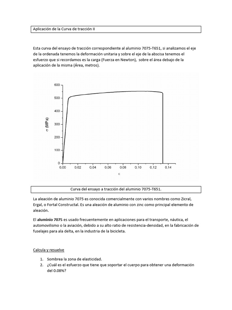 TP 6 - Aplicacion de La Curva de Tracción II | PDF