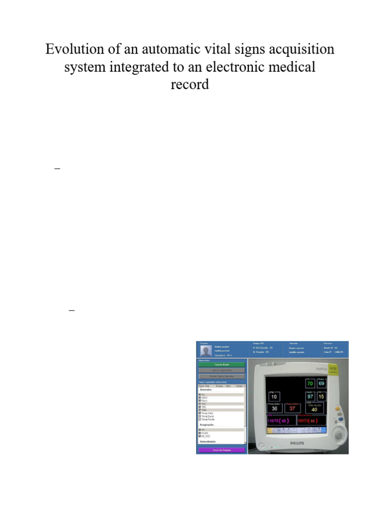 Evolution of An Automatic Vital Signs Acquisition System Integrated To ...