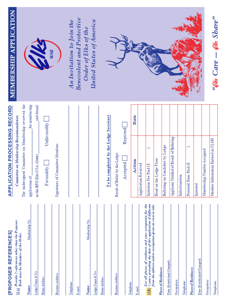 2313 ElksApplicationFormFillable1 | PDF | Nolo Contendere | Plea