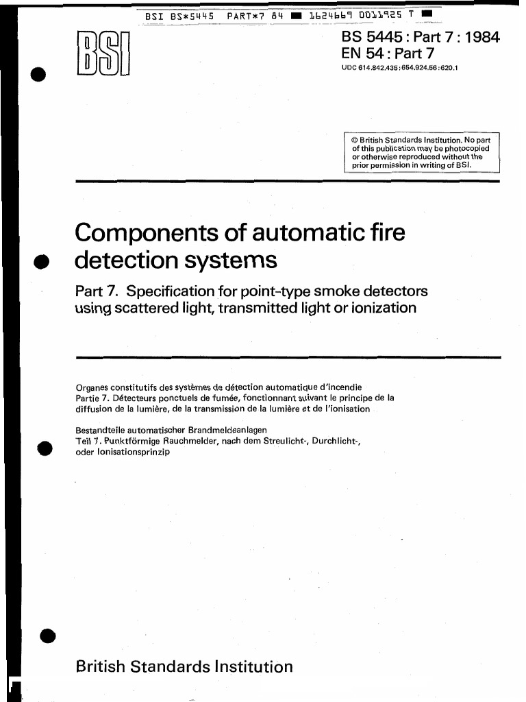 BS5445 7 Components - Of.fire - Detec. | PDF