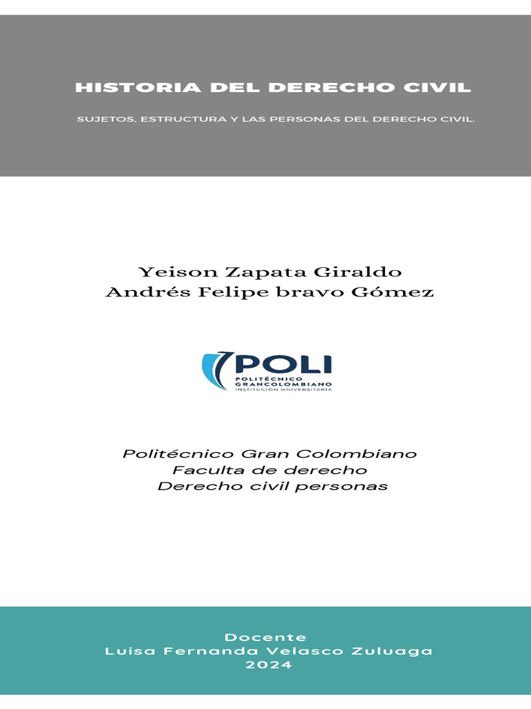 Infografía HISTORIA DERECHO CIVIL | PDF | Derecho Civil (Common Law) | Colombia