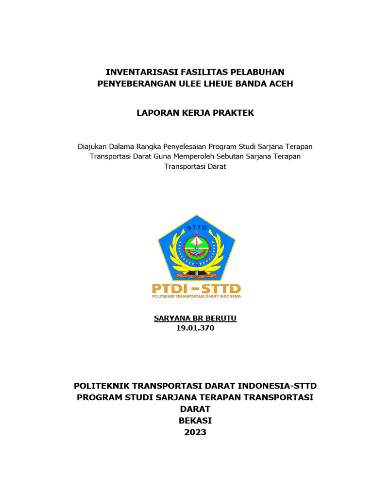 Laporan Magang Saryana BR Berutu Fix | PDF