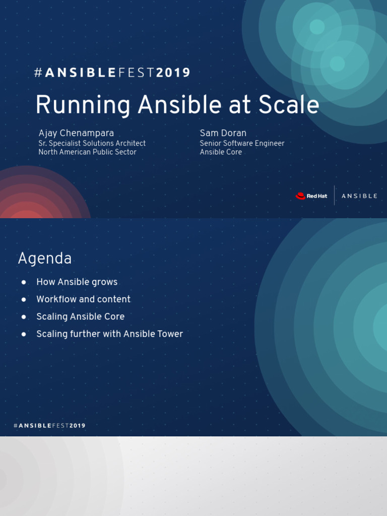Running Ansible at Scale - AnsibleFest 2019 | PDF | Computer Cluster | Operating System Technology