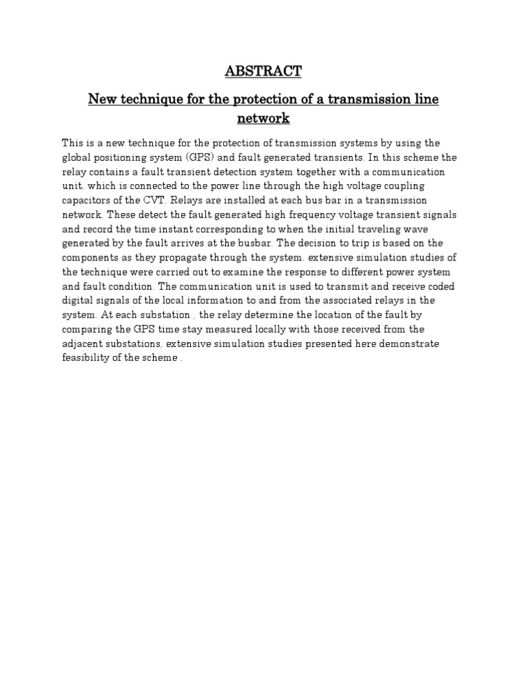 GPS-Based Transmission Line Protection | PDF