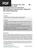 Glasgow Modified Alcohol Withdrawal Scale (GMAWS) | PDF