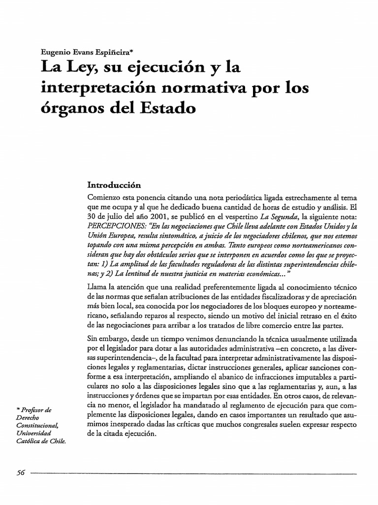 2003 Evans - La Ley, Su Ejecución y La Interpretación Normativa Por Los ...