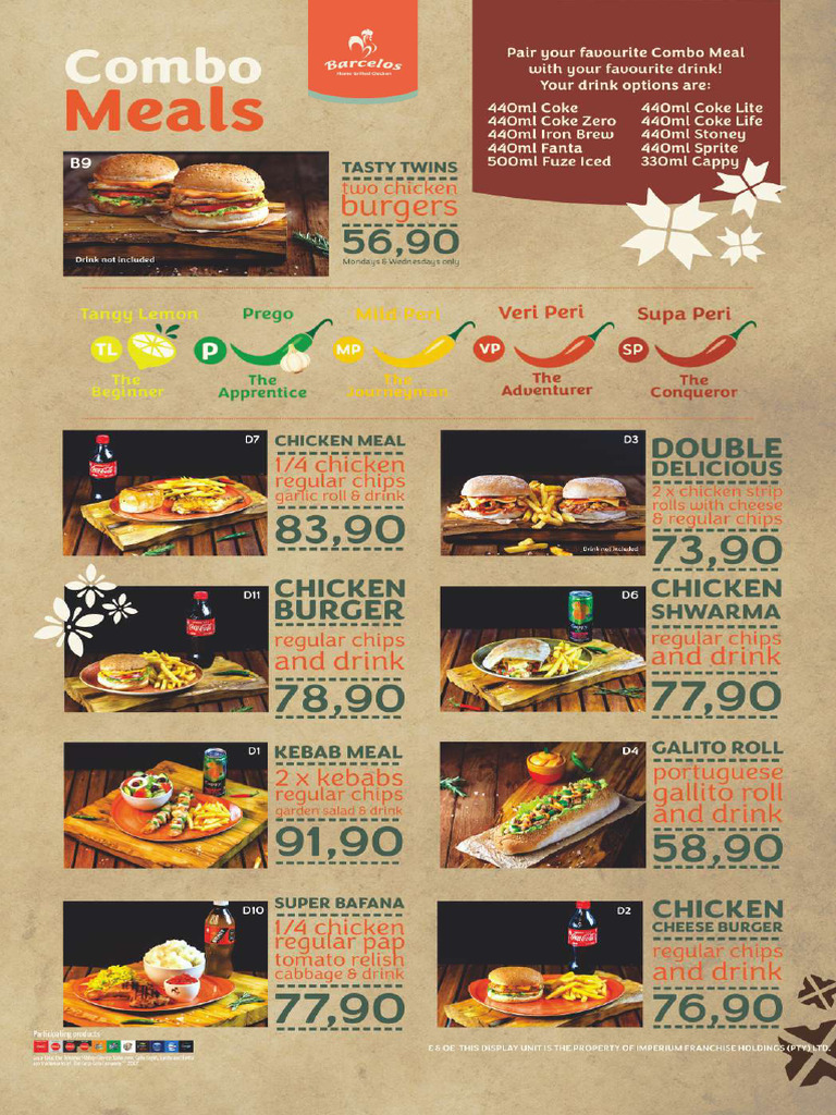 Barcelos Menu | PDF