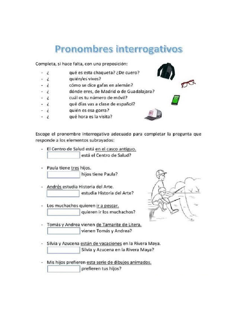 Pronombres Interrogativos | PDF