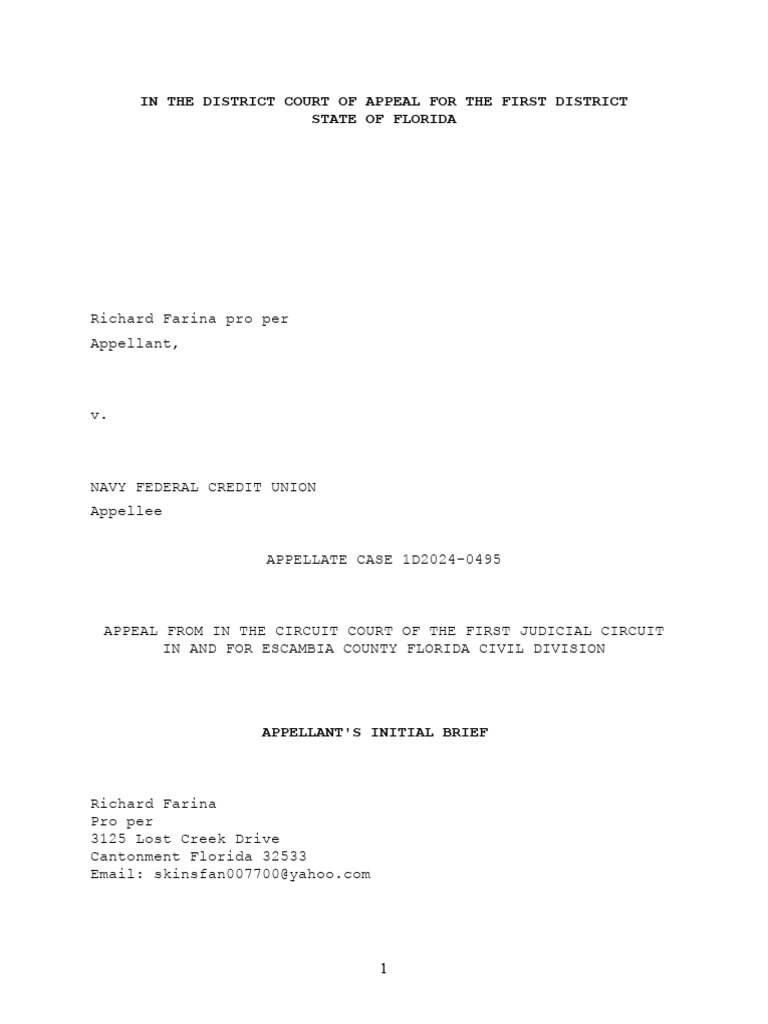 Brief - Amended Initial Brief | PDF | Mail And Wire Fraud | Common Law