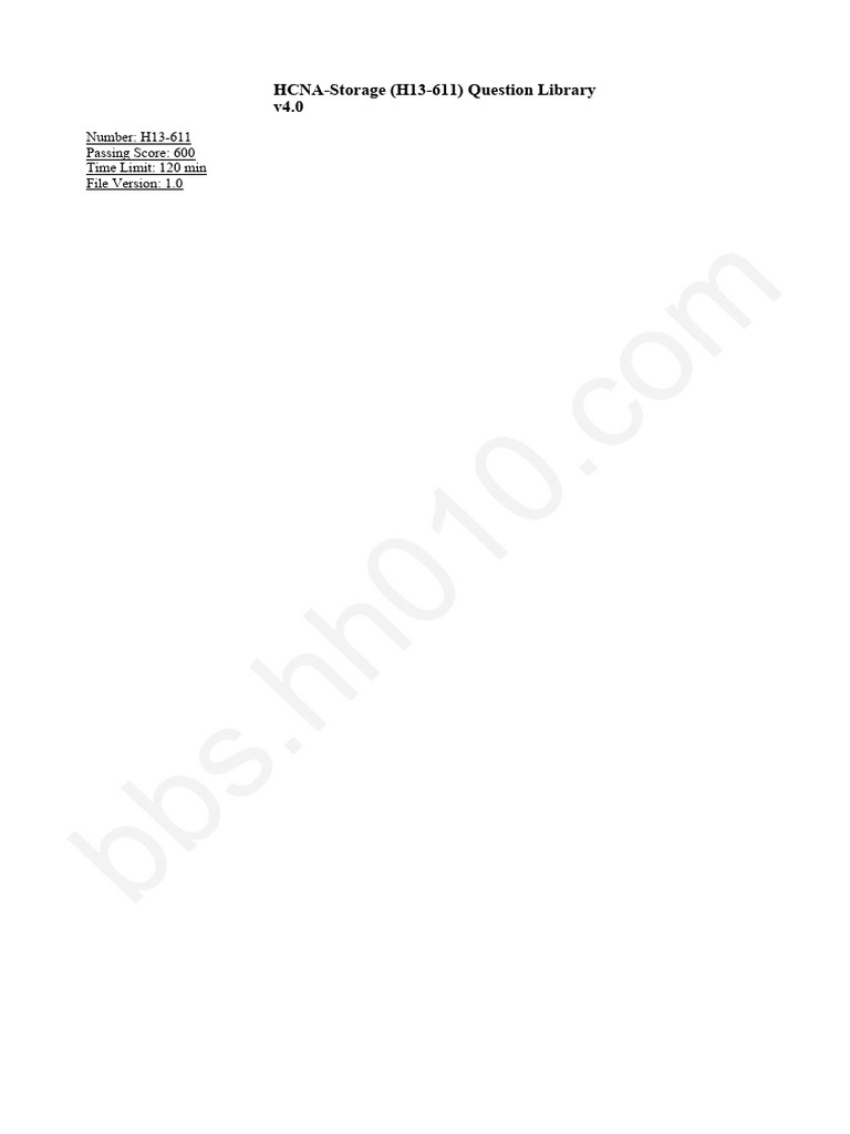 HCIA Storage (H13 611)v4 English | PDF | Backup | Computer Data Storage