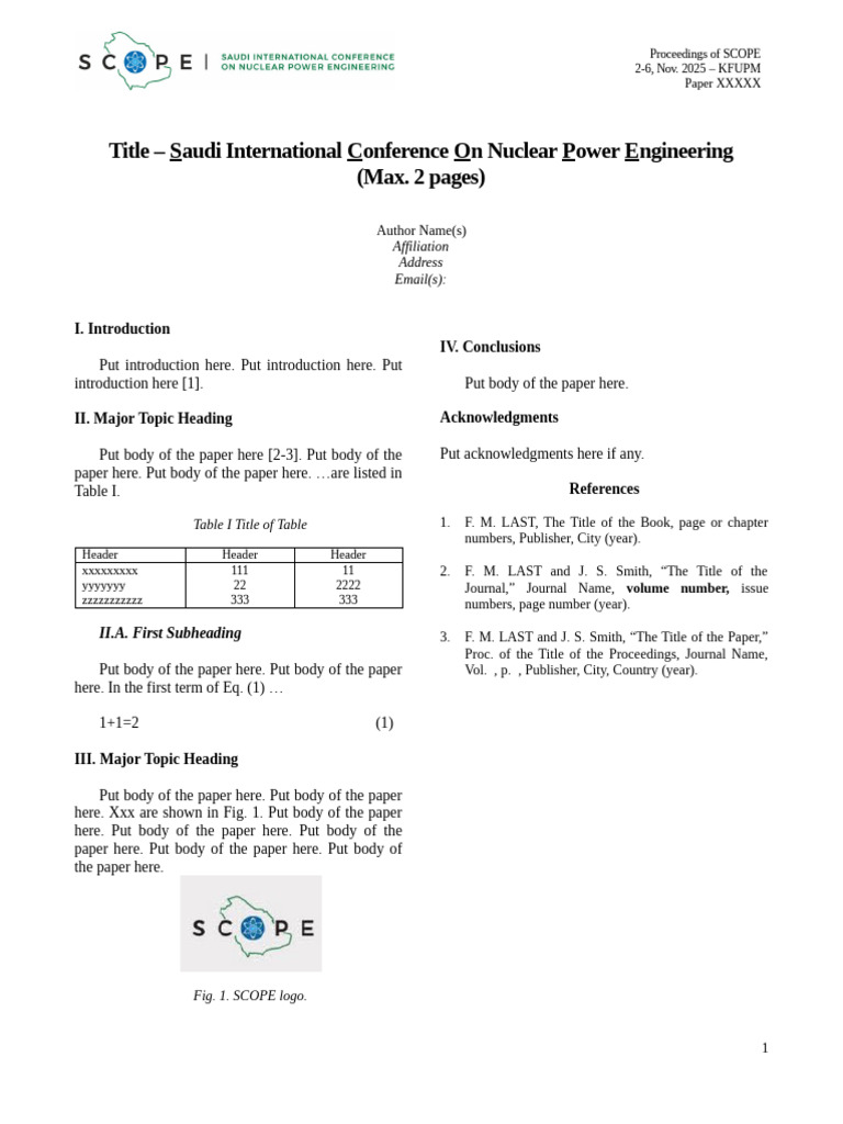 Extended Abstract Template SCOPE2 | PDF