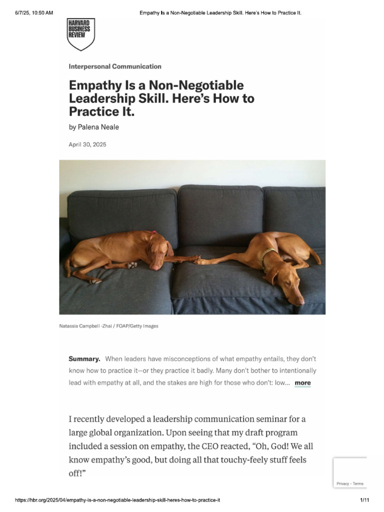 Empathy Is A Non-Negotiable Leadership Skill. Here's How To Practice It ...