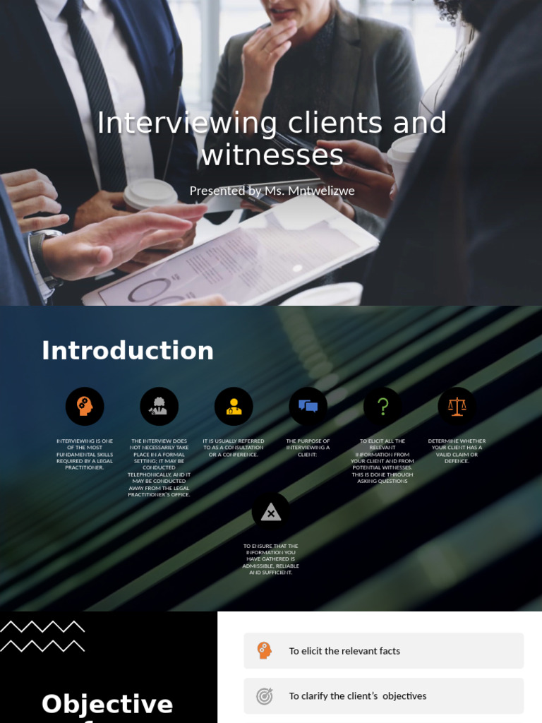 Effective Client Interview Techniques | PDF | Justice | Crime & Violence