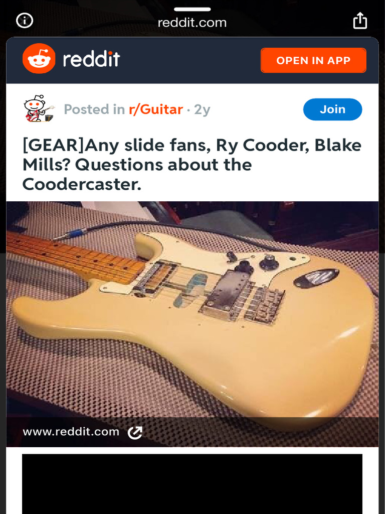 Reddit - Guitar - (GEAR) Any Slide Fans, Ry Cooder, Blake Mills ...