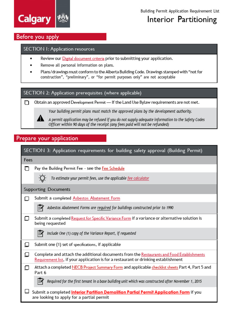 Calgary Building Permit Guide | PDF | Wall | Building Code