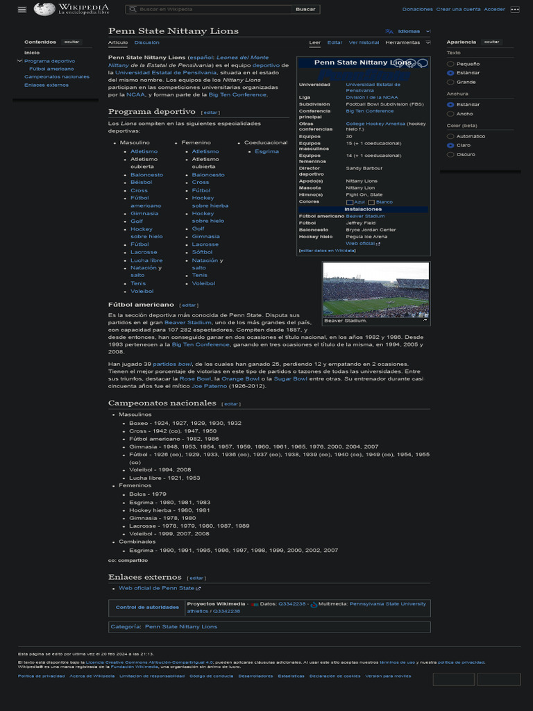 Penn State Nittany Lions | PDF | Universidad del Estado de Pensilvania ...