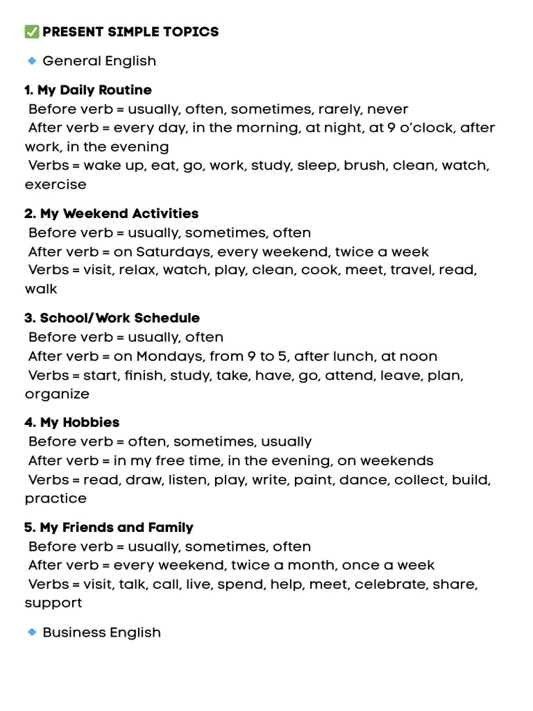 Verb Tenses Communicative Practice | PDF