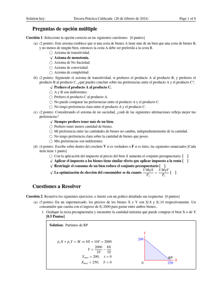Practica Calificada 3 Sol | PDF | Ciencias económicas | Economias