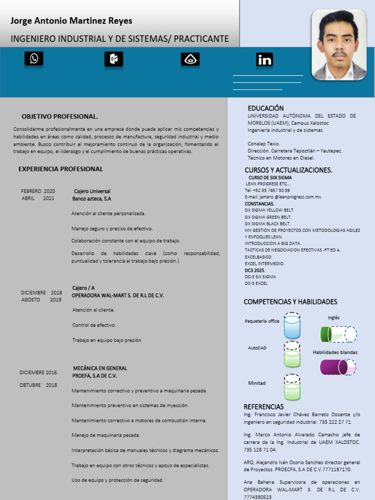 CV Jorge Martinez Reyes (P.) 092856 | PDF | Business