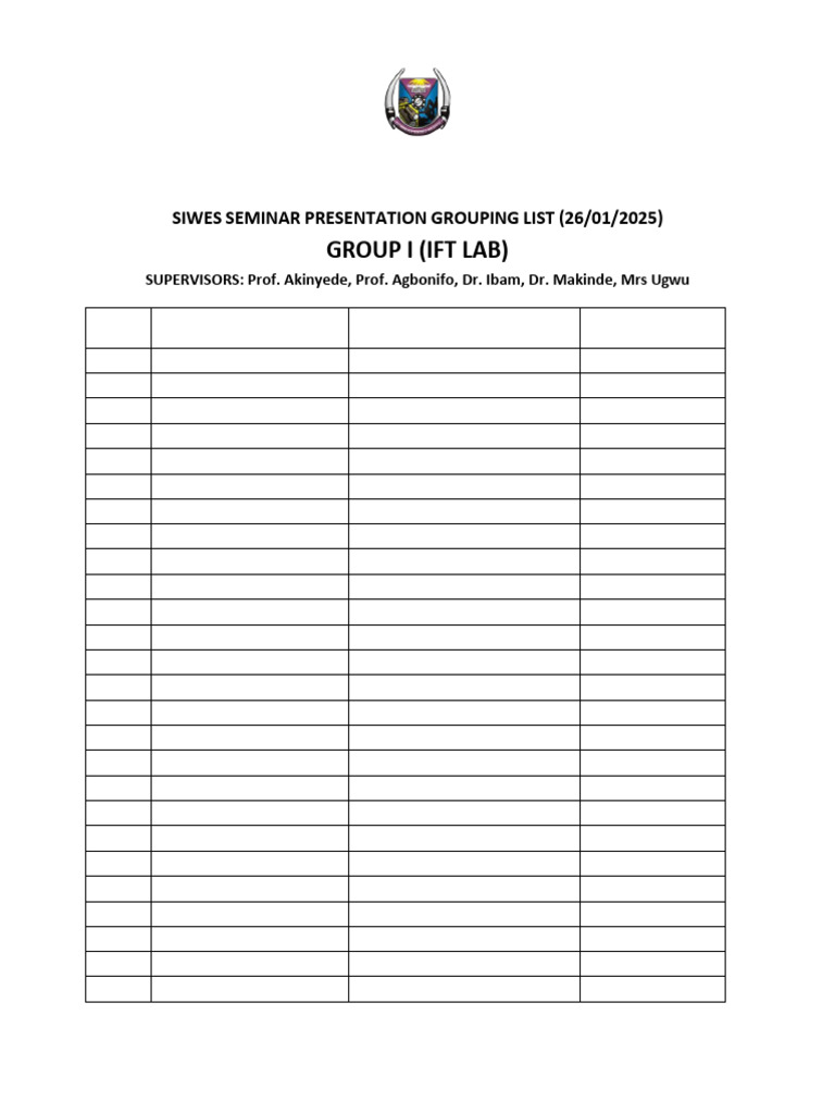 Project Presentation Grouping and Venue For 2025 Presentation | PDF