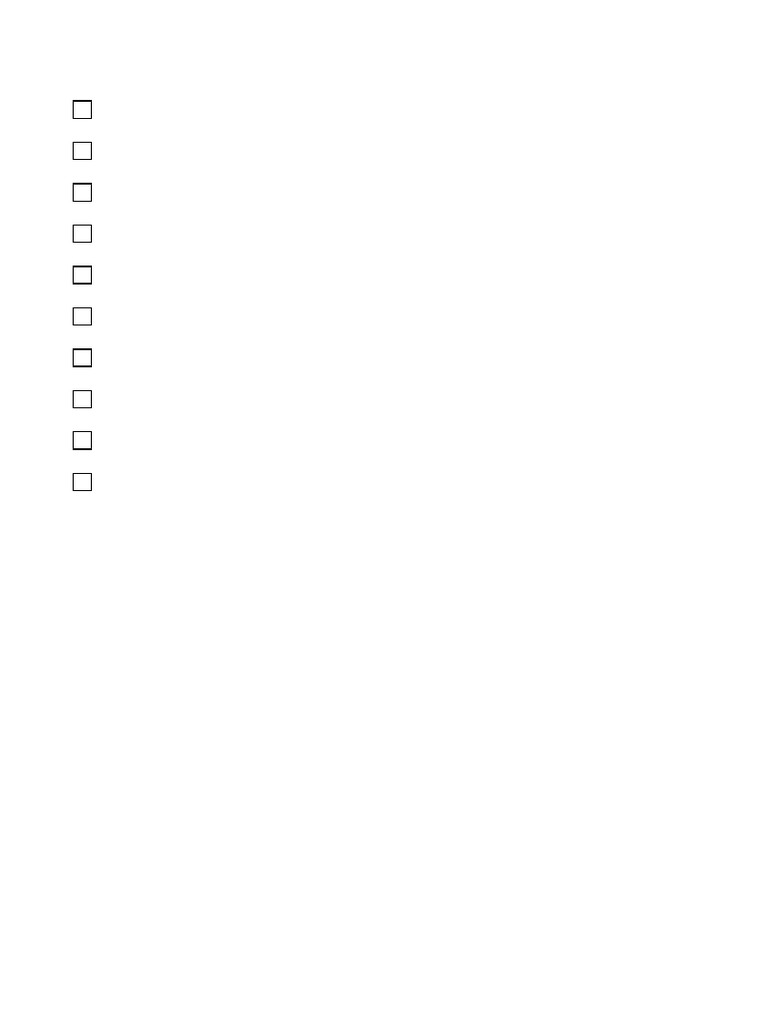 10 Questions Checklist | PDF