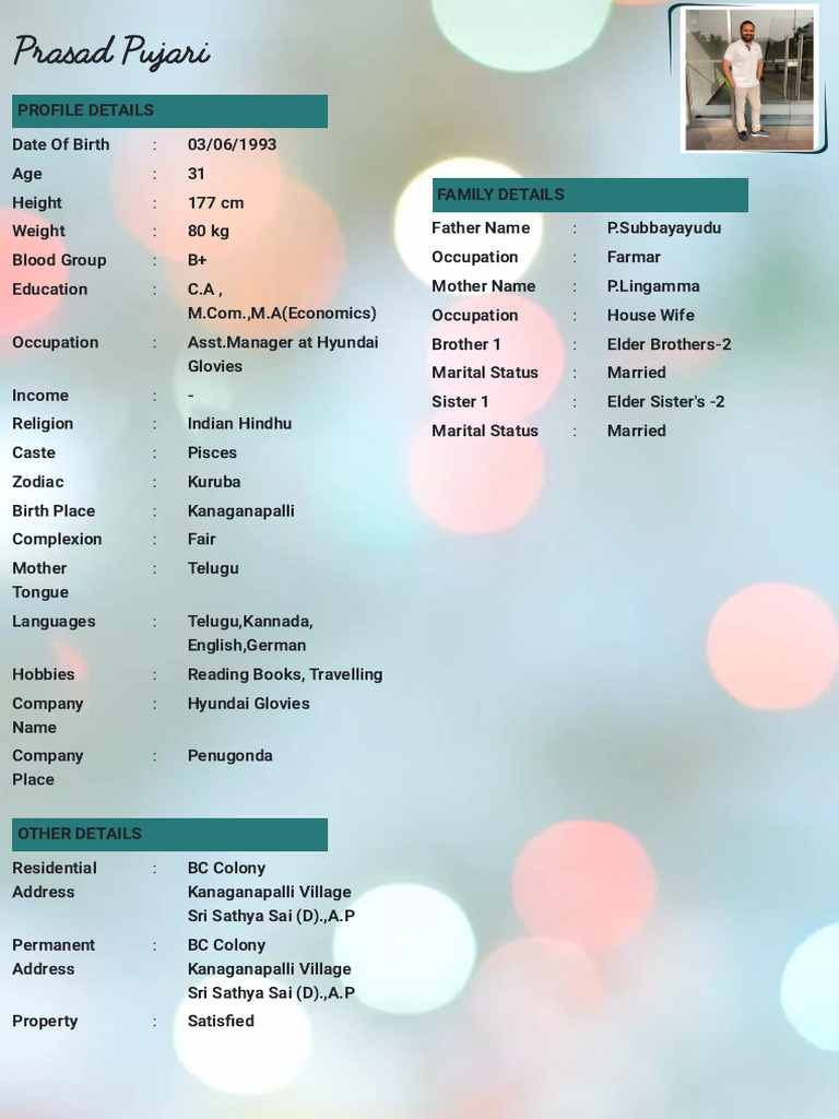 Prasad Proposal Card | PDF