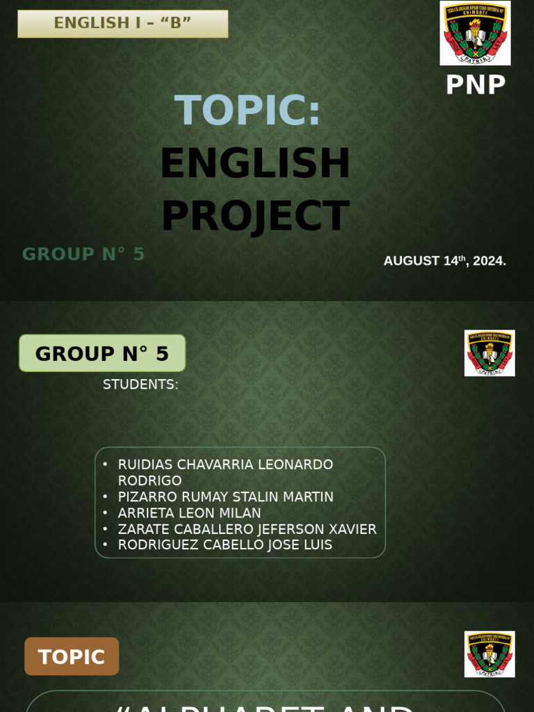 English Project - Group N°5. | PDF