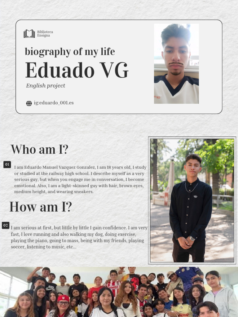 Presentación Historia y Biografía Literaria de Personaje Importante ...