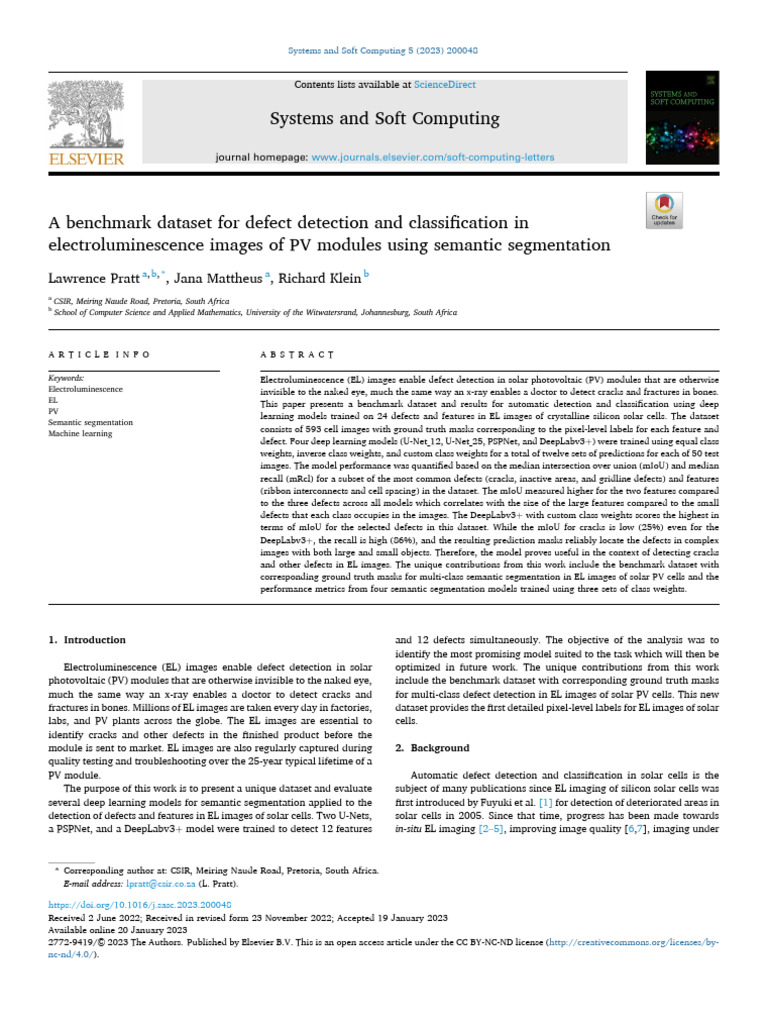 A Benchmark Dataset For Defect Detection and Classification in Electroluminescence Images of PV ...