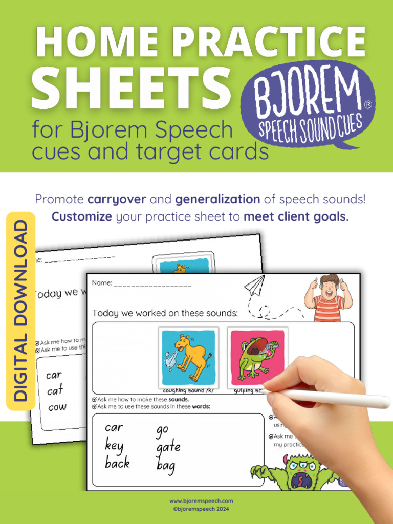 Custom Speech Sound Practice Sheets | PDF