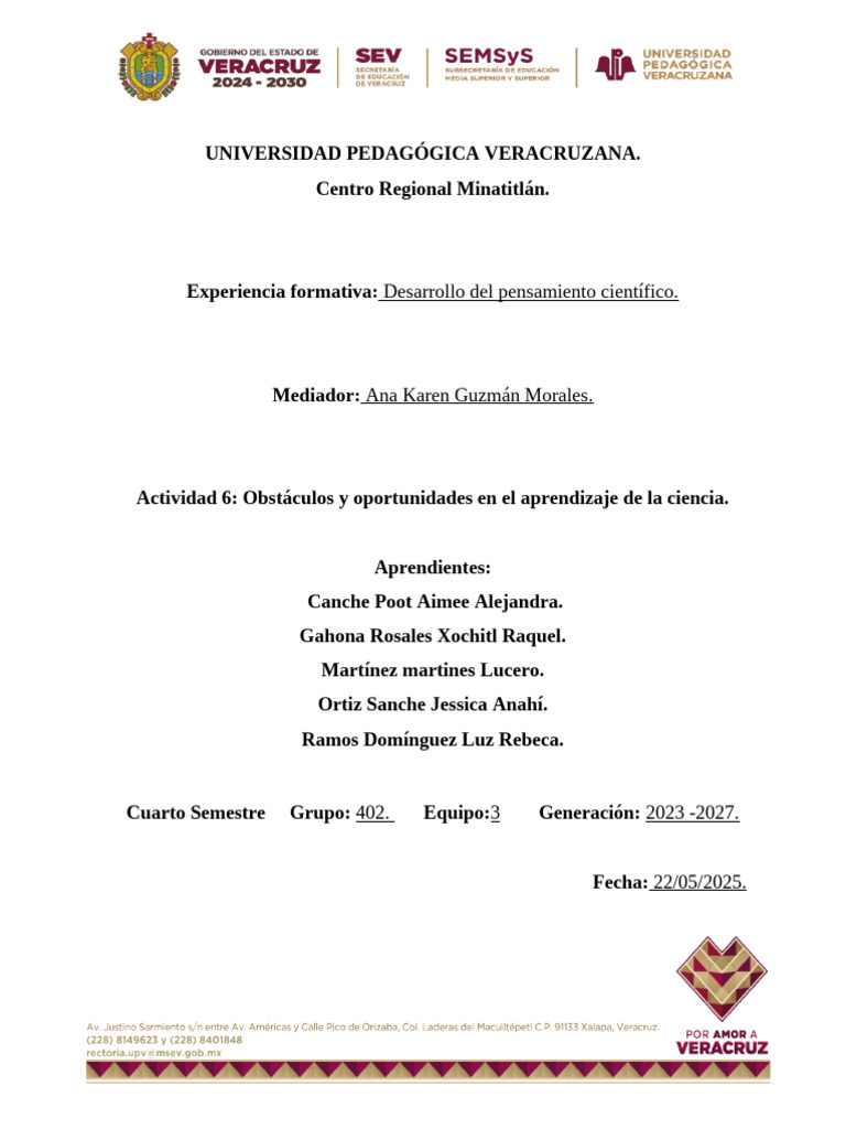 Act. 6. - Aimee Alejandra Canche Poot. 402 | PDF