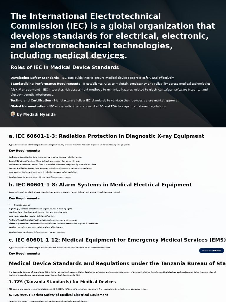 The International Electrotechnical Commission IEC Is A Global Organization That Develops ...