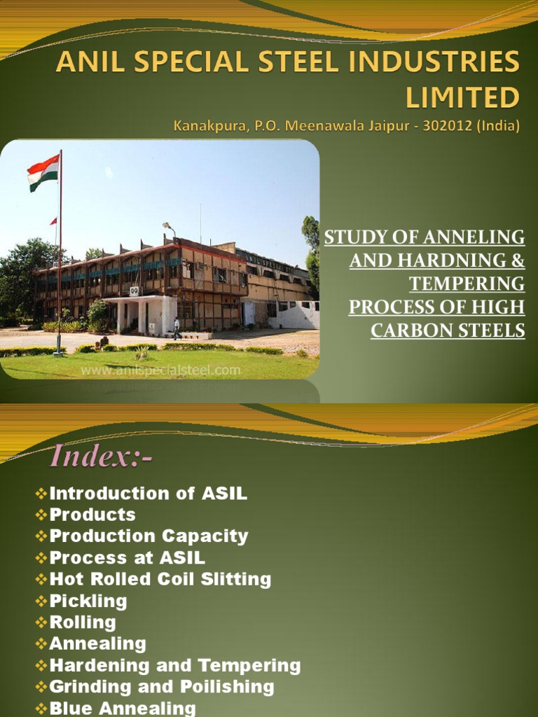 Anil Special Steel Industries Limited | PDF | Rolling (Metalworking ...