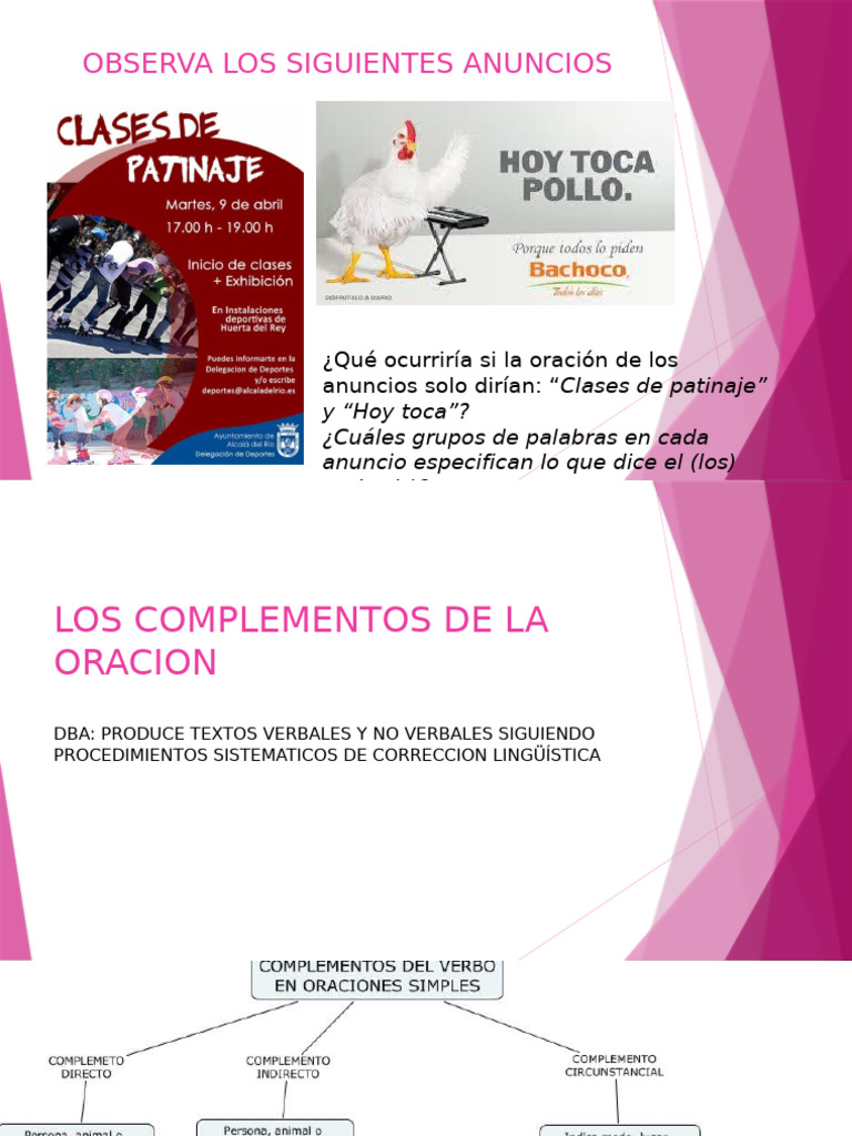 Los Complementos de La Oracion | PDF | Gramática | Sintaxis