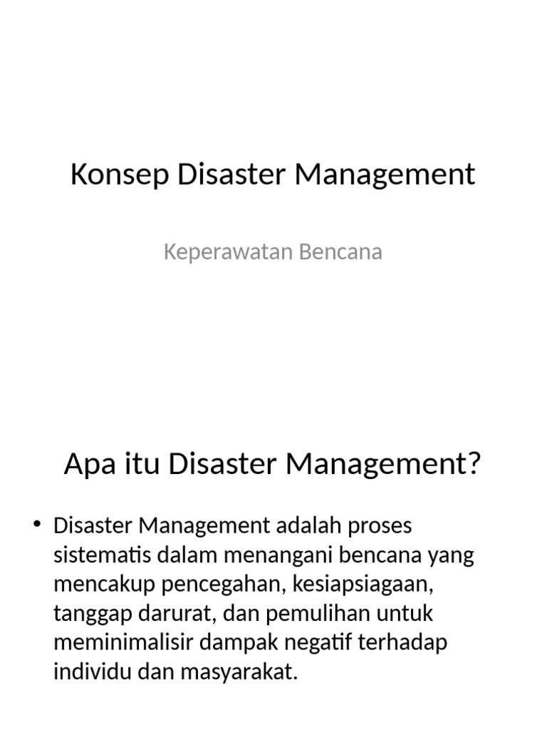 Disaster Management Konsep Visual | PDF