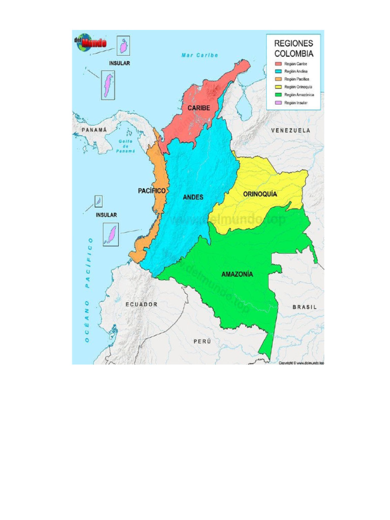 Regiones Naturales de Colombia | PDF