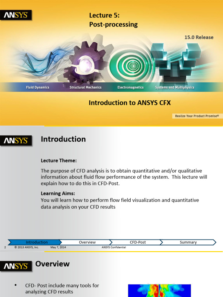 CFX-Intro 15 L05 PostProcessing | PDF | Velocity | Viscosity