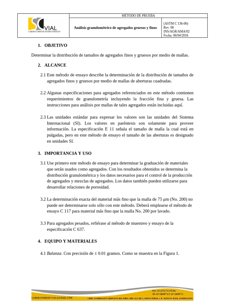 Astm C 136-06 (Granulometría) | PDF | Porcentaje