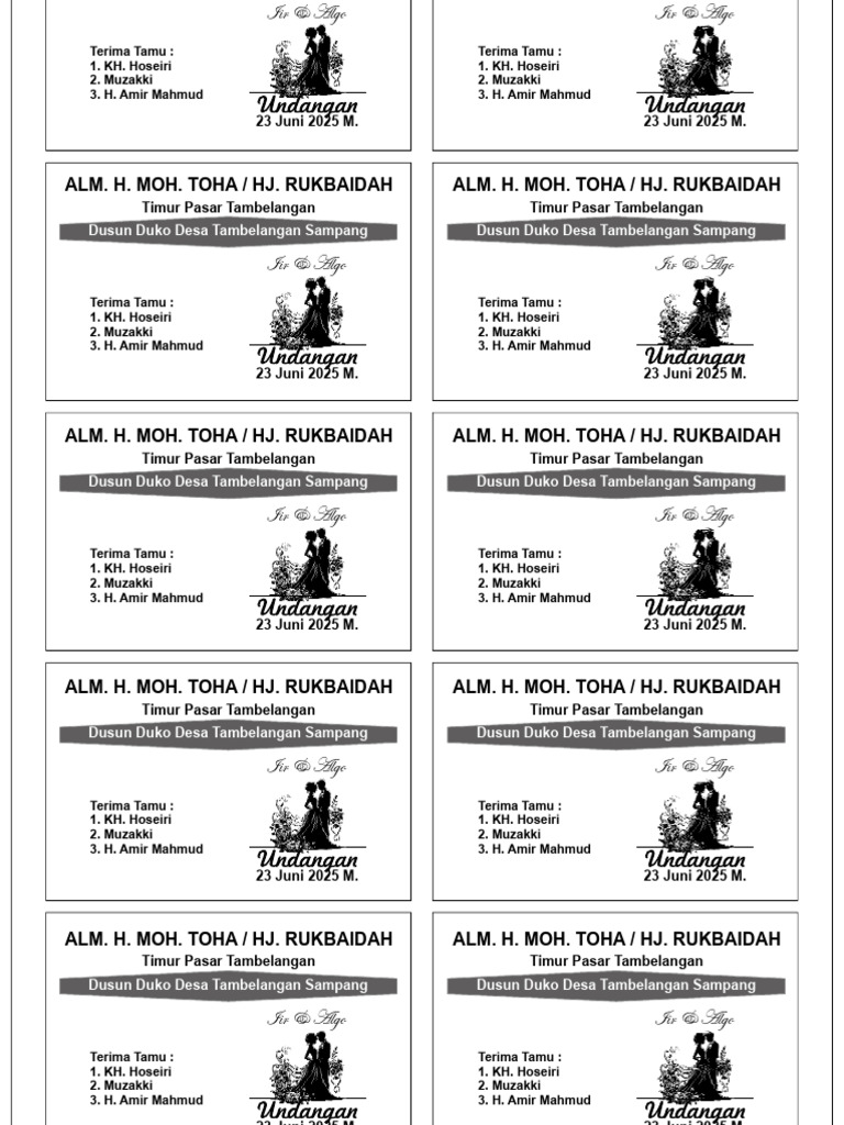 Undangan Kecil | PDF