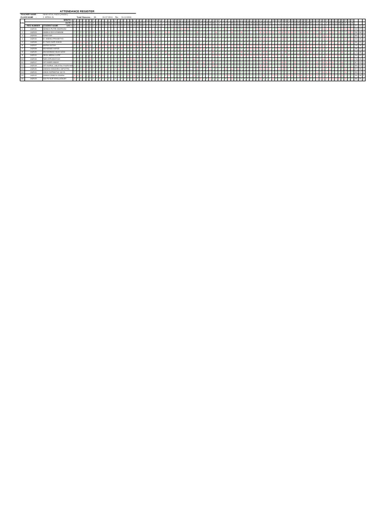 AttRegister_2. IBTIDA S1 | PDF