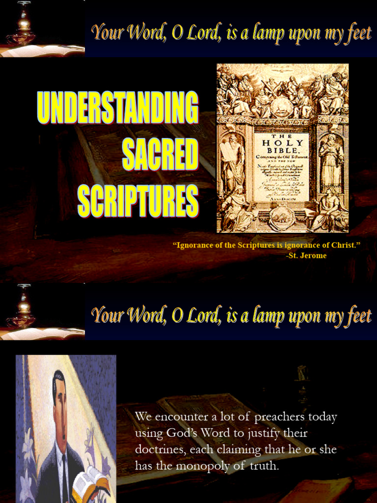 Interpretation of Scriptures Handout March 2025 1 | PDF | Bible | Catholic Church