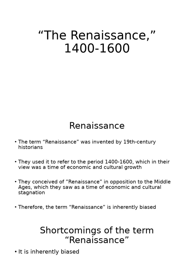 Lecture-Intro To Renaissance | PDF