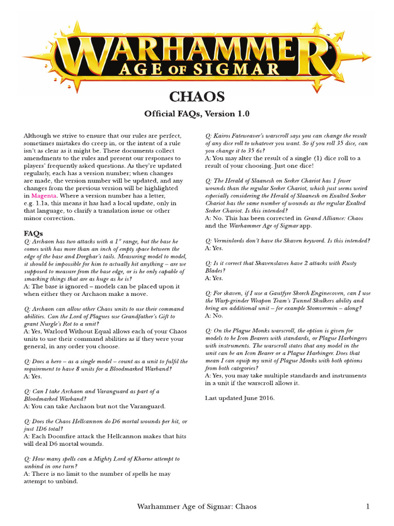 Warhammer Aos Chaos en | PDF