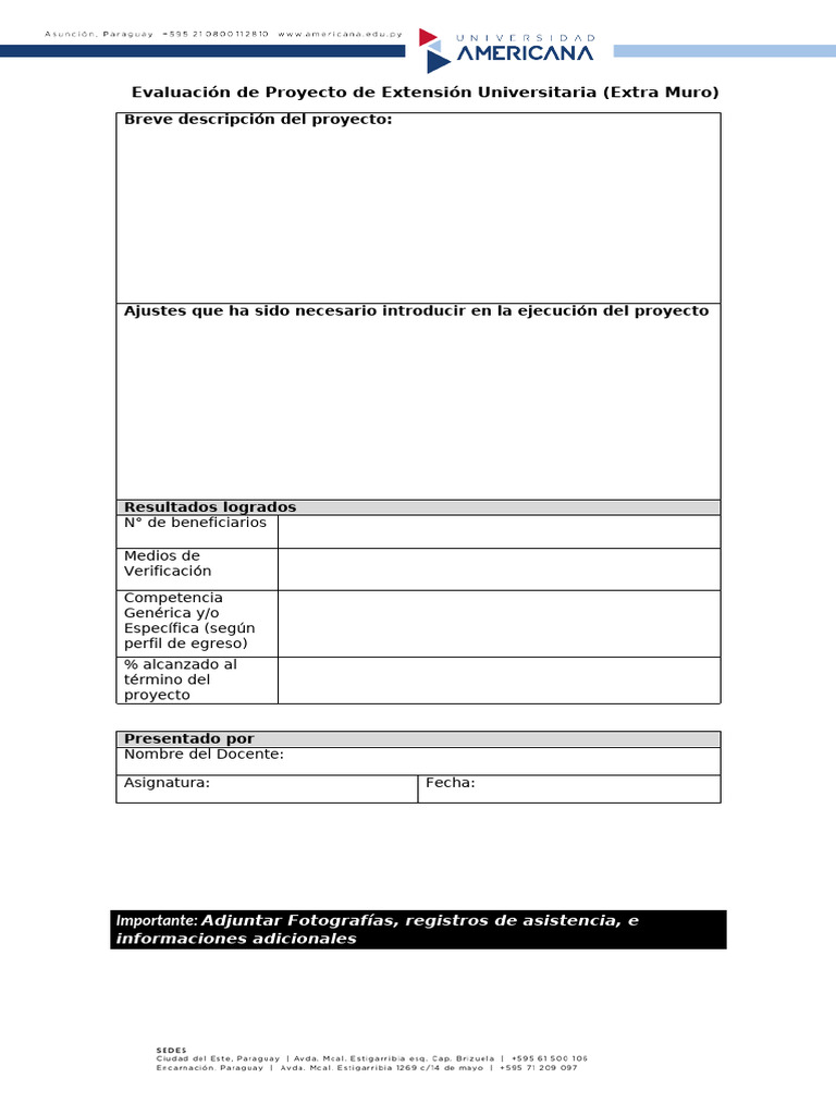 3.2. Evaluaci+ N de Proyecto Extra Muro | PDF