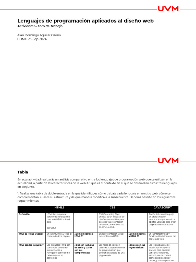 A1 Adao | PDF | HTML | Lenguaje de programación