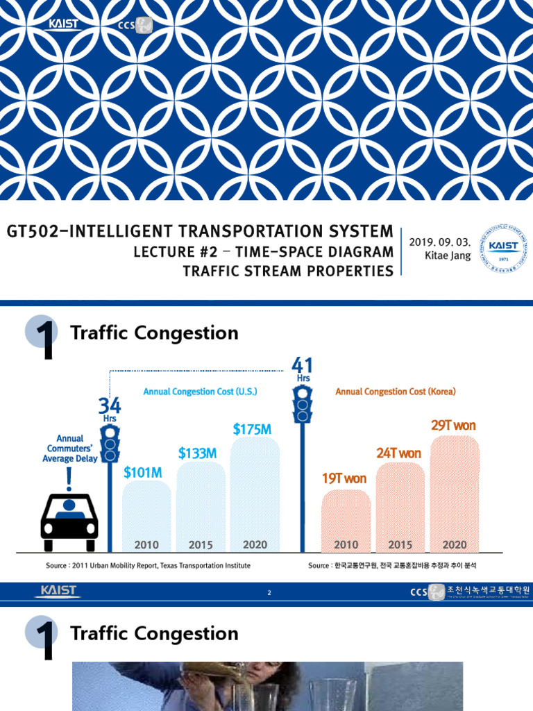 GT502-Lecture 2 Time-Space Diagram | PDF | Traffic Congestion | Traffic