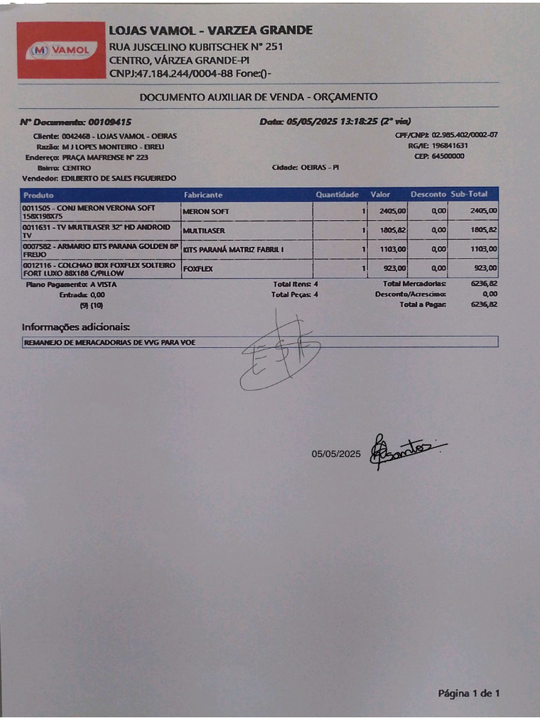 Remanejo de VVG para Voe .,.,. | PDF